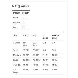 betabrand yoga pants size chart